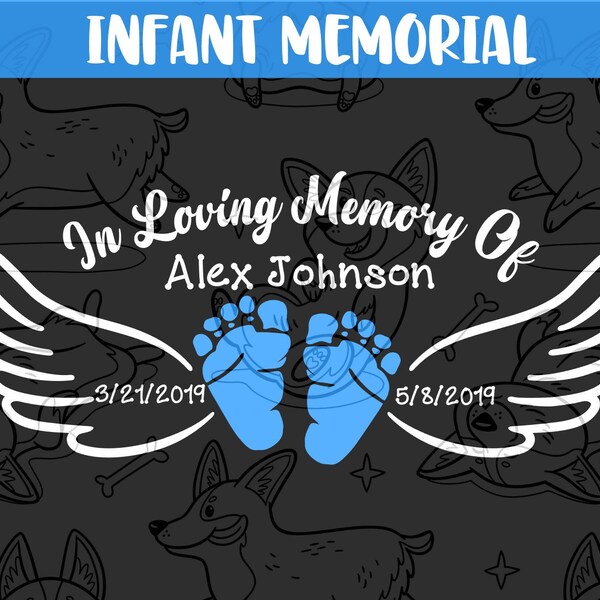 Baby Footprint Angel Wings Car Decal - Etsy