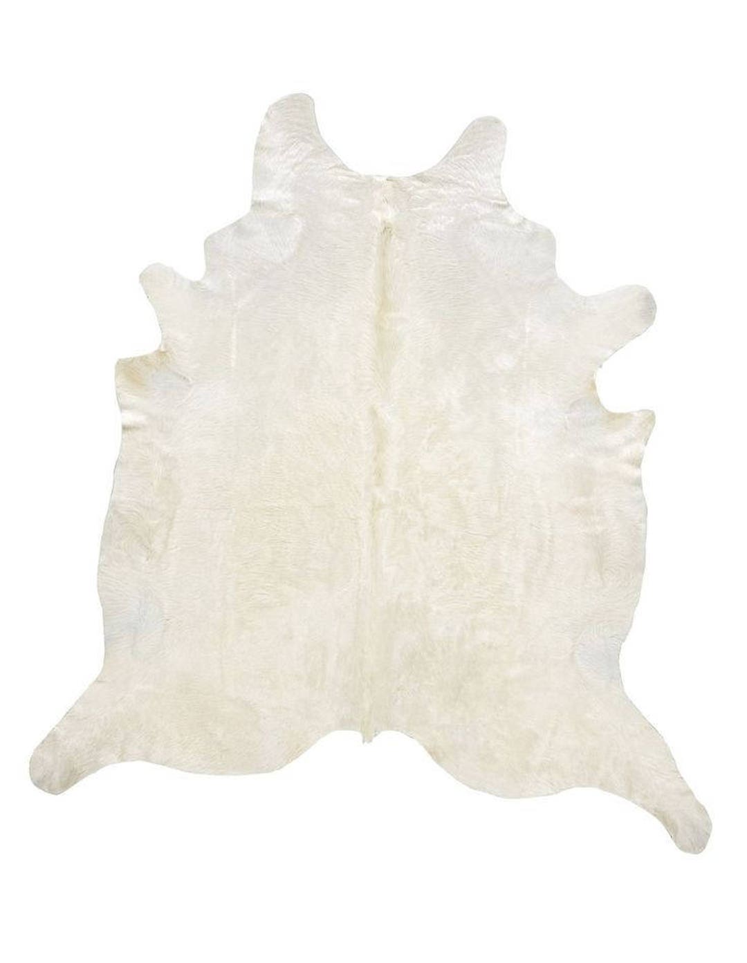 In Plain White Authentic Large Cowhide Rug With 100% Premium Hair-on ...