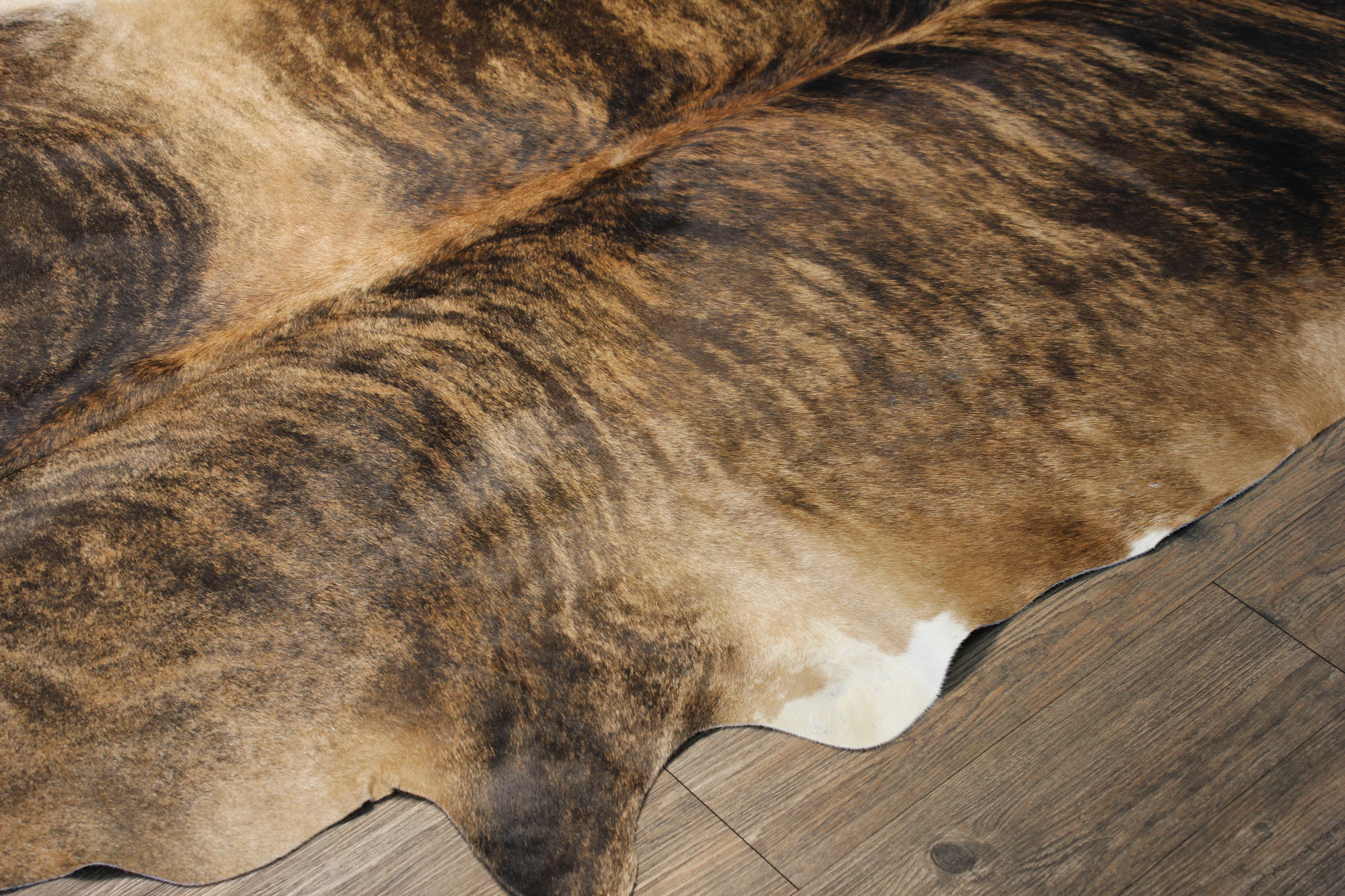Brindle Brown With Black Authentic Large Cowhide Rug With 100% Premium ...