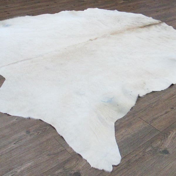 White Cowhide Rug - Etsy