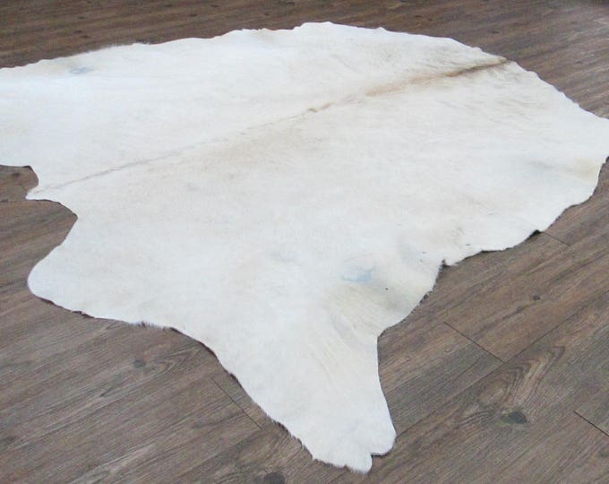 Large Cowhide Rug in Plain White Made With 100% Premium Hair-on Hide ...