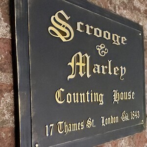 Scrooge & Marley Wall Sign - Etsy