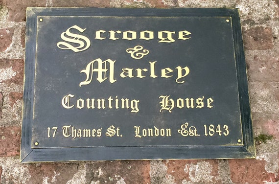 Scrooge & Marley Wall Sign - Etsy