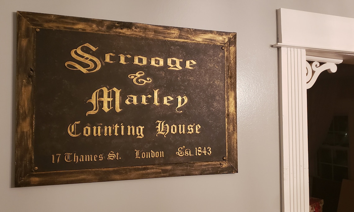 Scrooge & Marley wall sign | Etsy