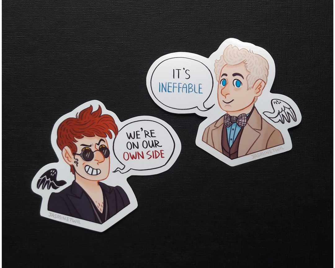 Good Omens- Aziraphale and Crowley Quote Stickers - Etsy