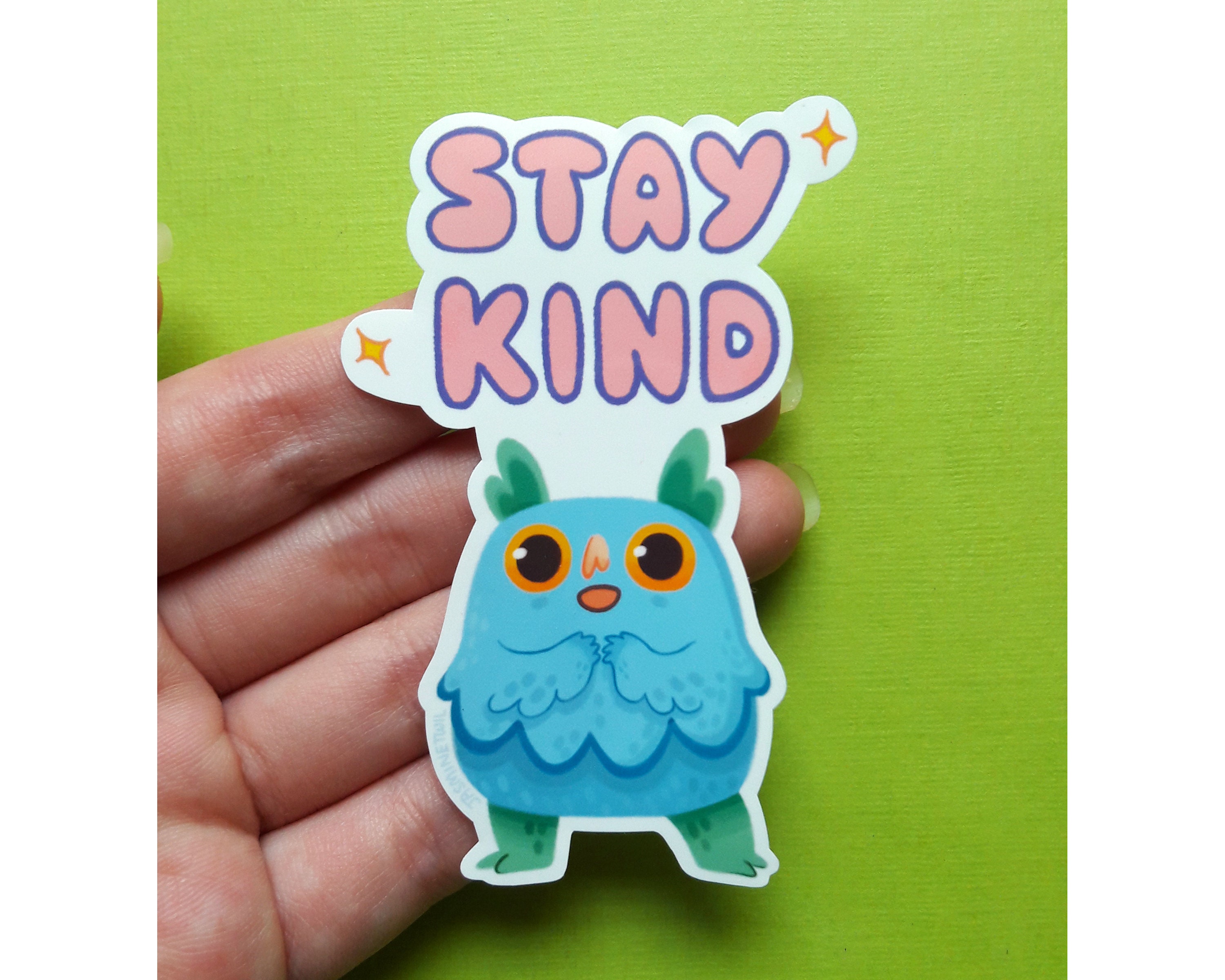 Gilbert the Goblin Stay Kind Sticker Cute Decorative | Etsy
