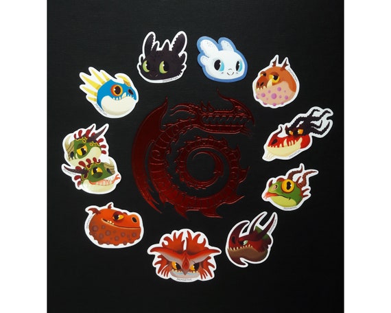 How to Train Your Dragon Dragon Head Stickers toothless - Etsy