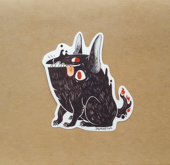 Hellhound Sticker Cute Decorative Happiness Stocking | Etsy