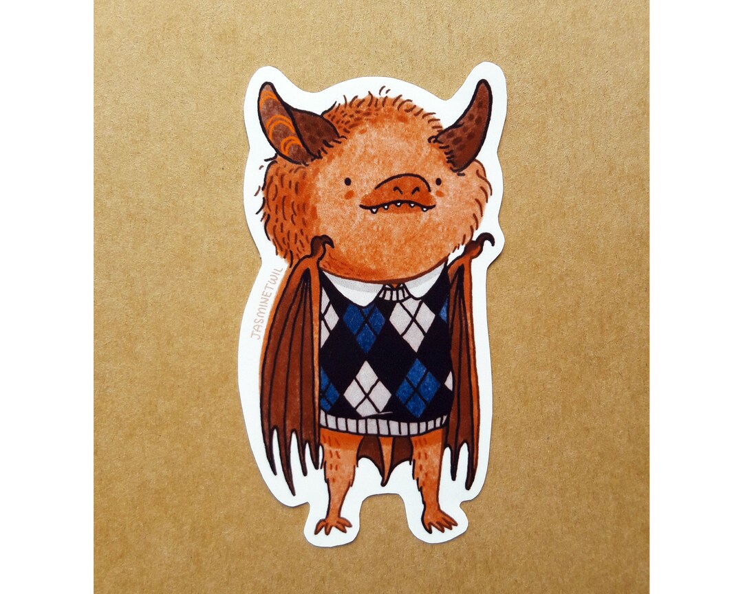 Andrew the Indiana Bat Cute Decorative Happiness - Etsy