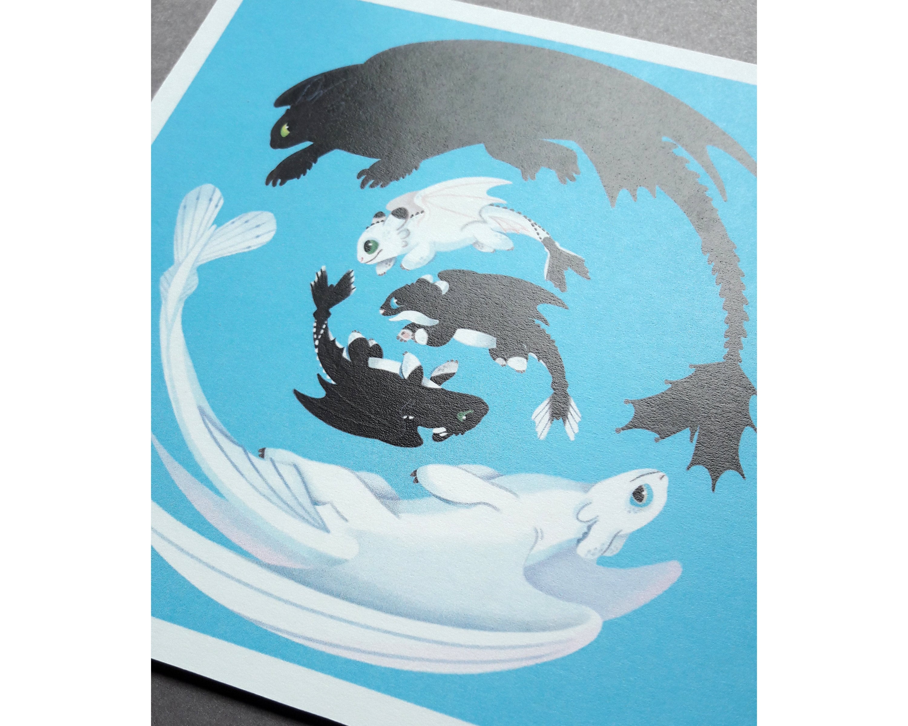 HTTYD Toothless and Family Printstickers Set toothless | Etsy