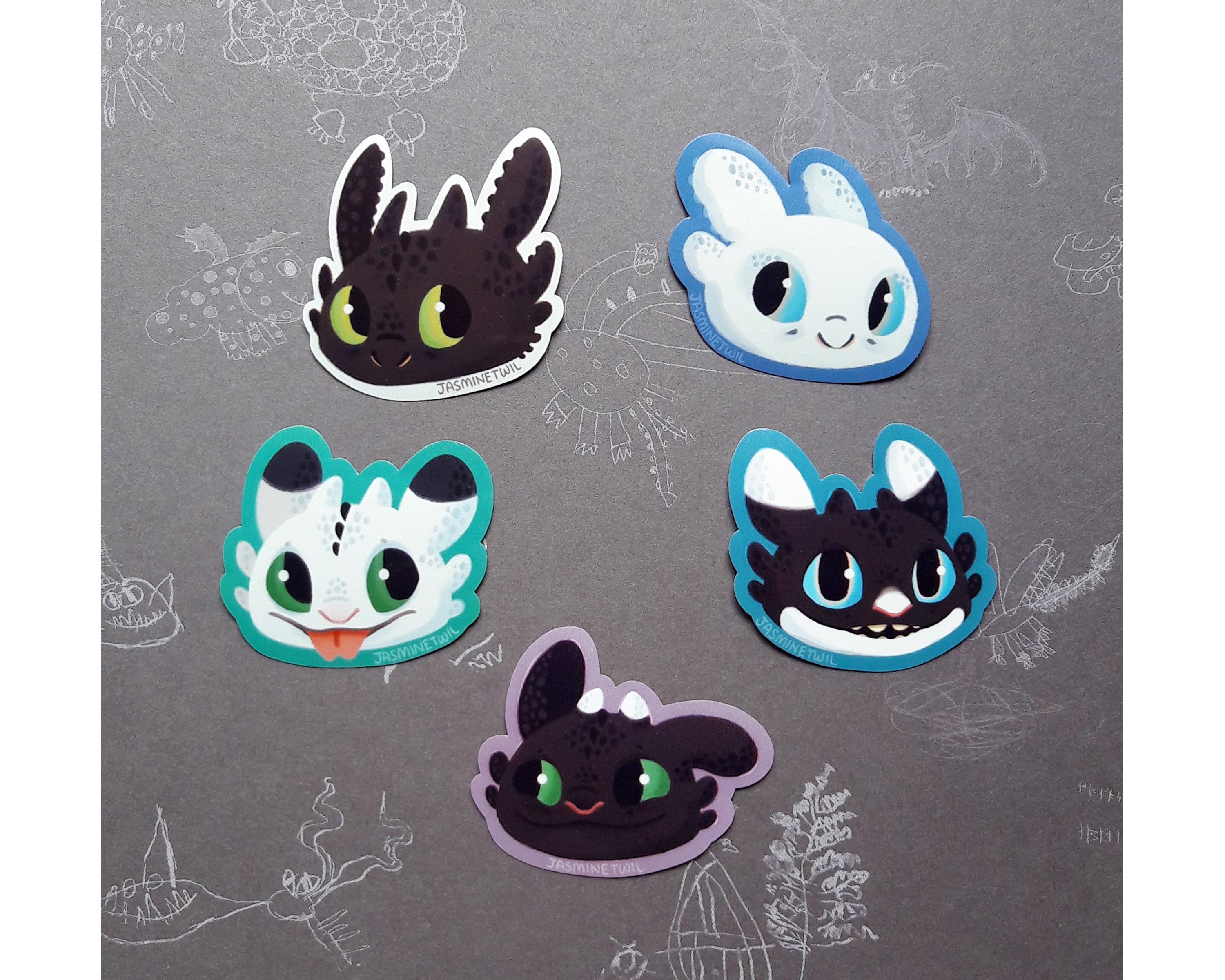 How to Train Your Dragon- Night Lights Sticker Pack (ruffrunner ...