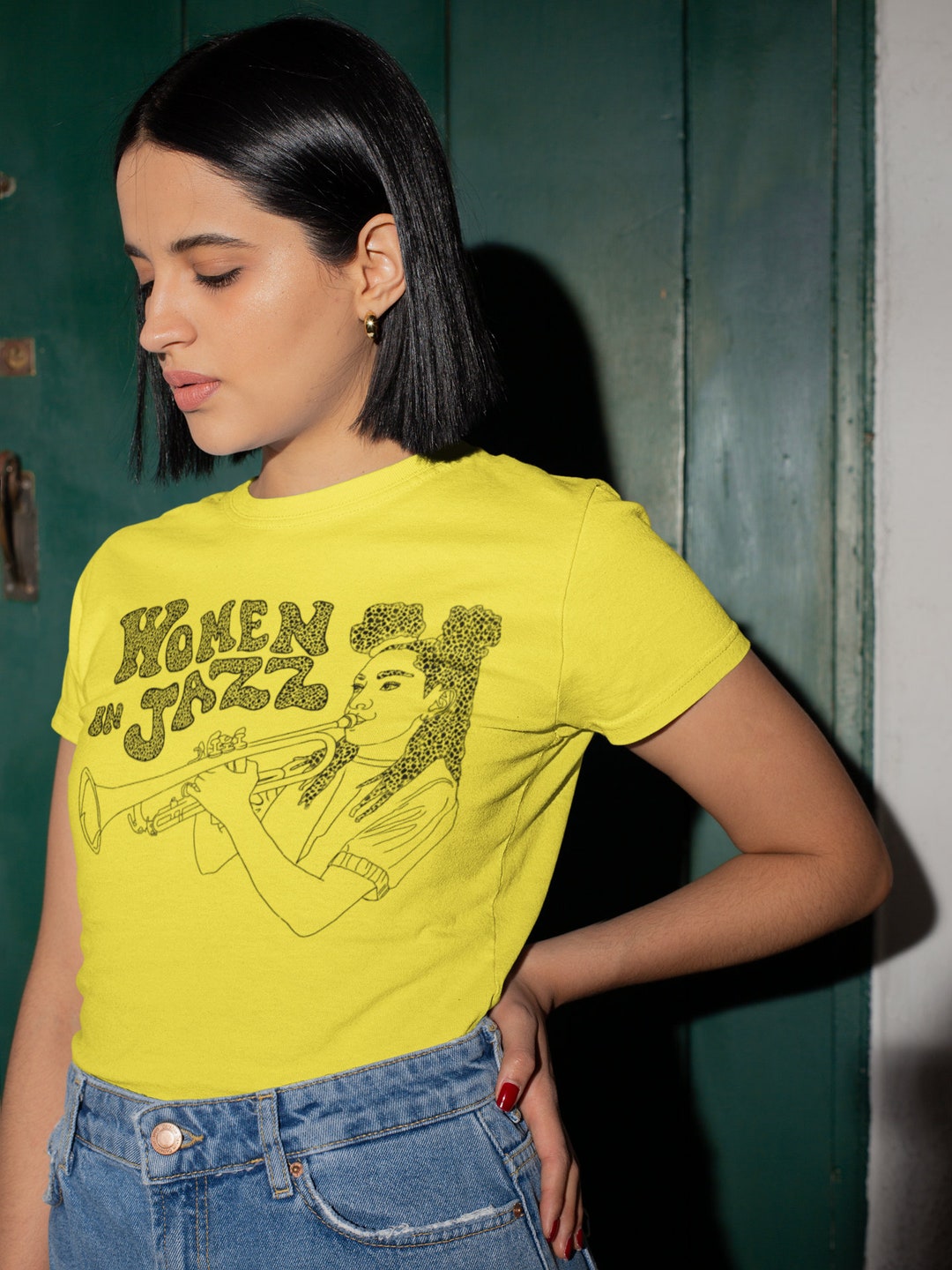 Groovy Women in Jazz Line Drawing Trumpeter - Etsy