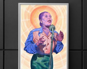 Billie Holiday Jazz Soul Singer Colour Art Poster Print by Msdre ...