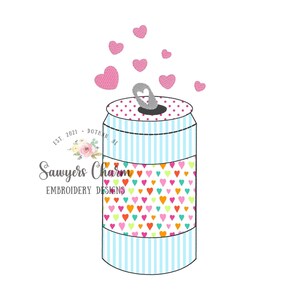 BUNDLE Soda Can/pop With Heart Fizz Bean & Zigzag Stitch Machine ...