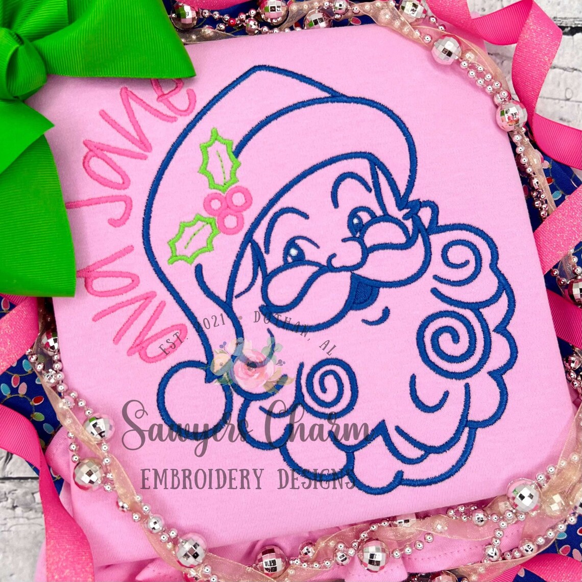 Santa Claus Satin Stitch Outline Machine Embroidery Design File, Happy ...