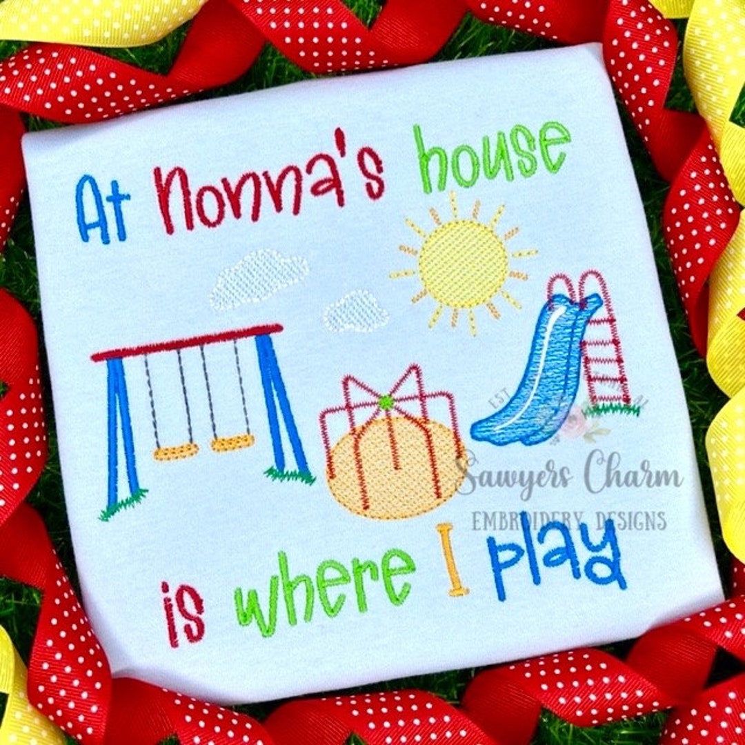 Playground Equipment Trio Sketch Stitch Machine Embroidery Design File ...