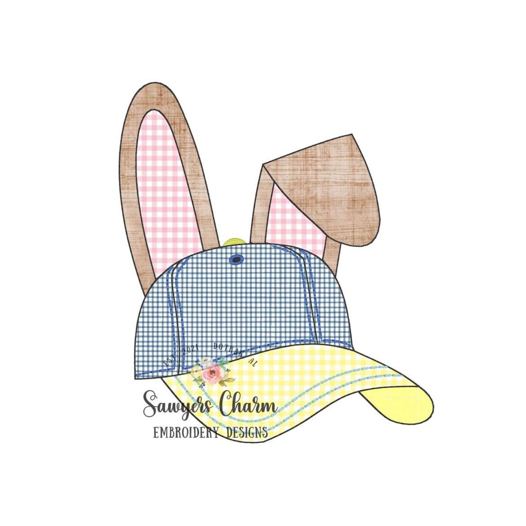 BUNDLE Easter Bunny Ears Ball Cap/hat Bean & Zigzag Stitch Machine ...