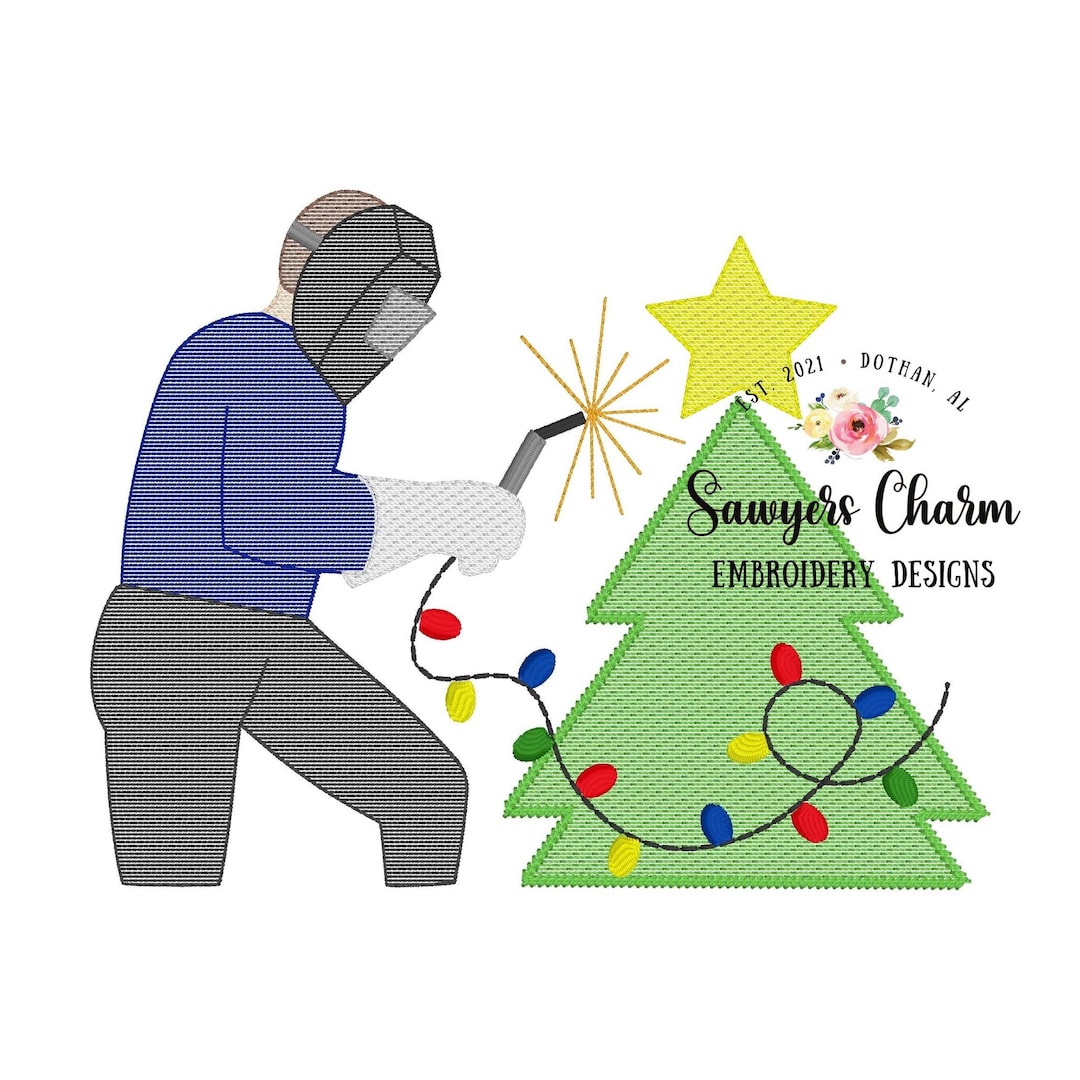 Christmas Tree Welder With Lights & Star Sketch Stitch Machine ...