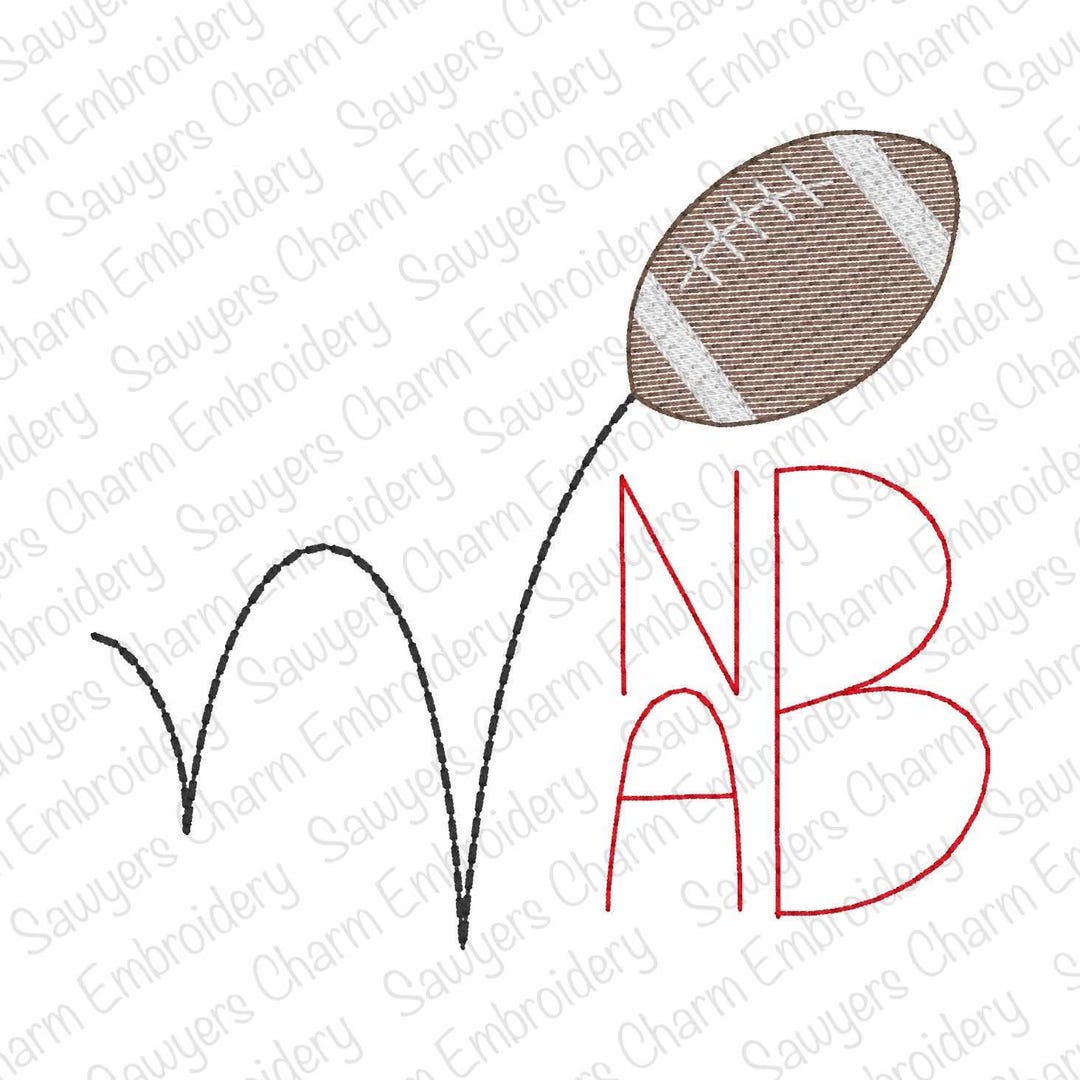 BUNDLE Mini Fill & Sketch Bouncing Football Machine Embroidery Design ...