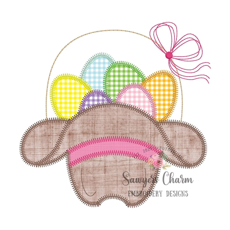 BUNDLE Cowboy Hat Easter Egg Basket Zigzag Stitch Machine Embroidery ...