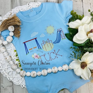 Playground Equipment Trio Sketch Stitch Machine Embroidery Design File ...