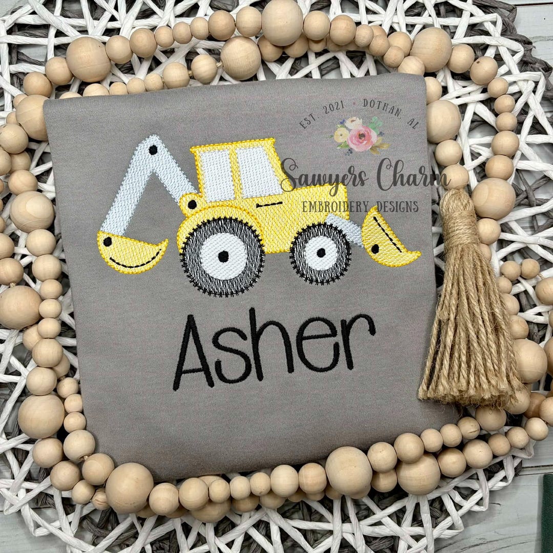 BUNDLE of Sketch Stitch Construction Trucks Machine Embroidery Designs ...