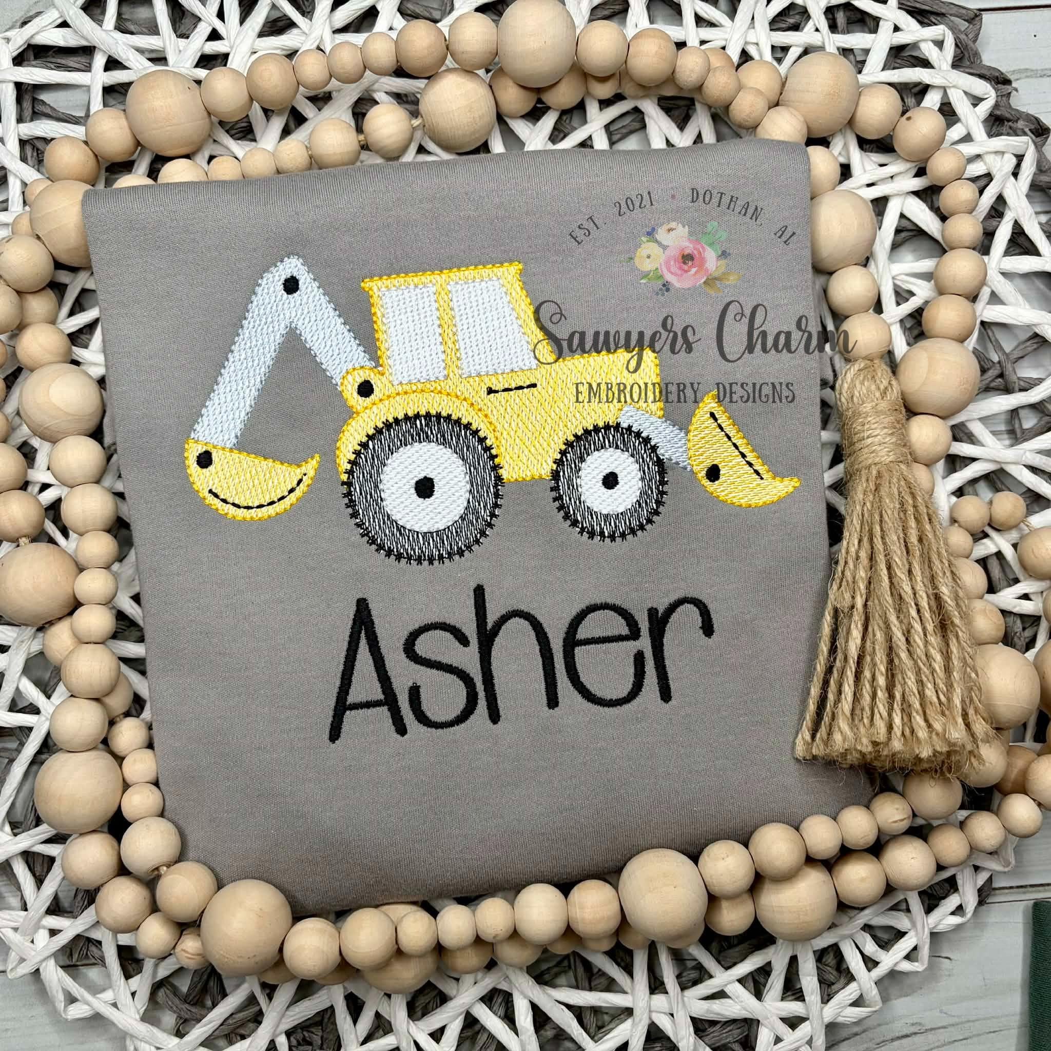 BUNDLE of Sketch Stitch Construction Trucks Machine Embroidery Designs ...