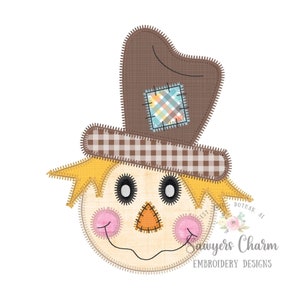 BUNDLE Boy Scarecrow With Patch Zig Zag & Bean Stitch Applique, Machine ...