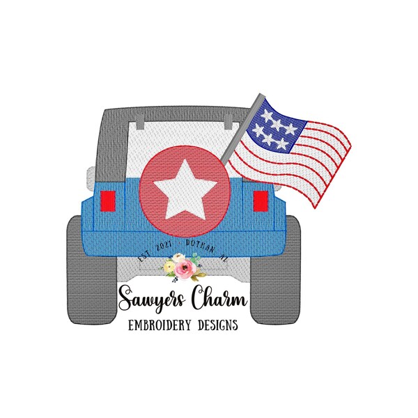 Jeep Embroidery Design - Etsy