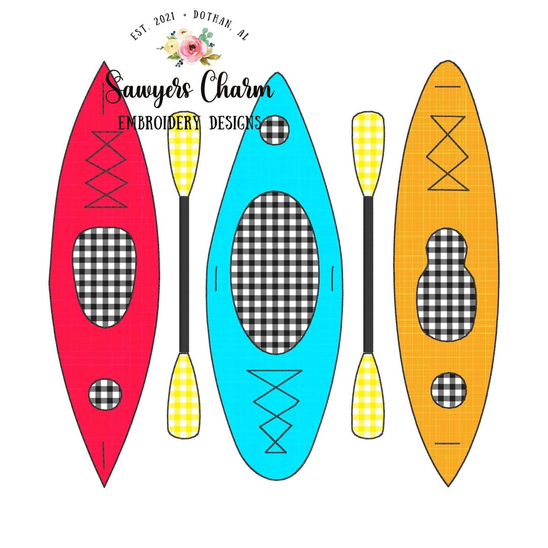 BUNDLE Kayak Trio With Paddles Bean & Zigzag Applique Machine ...