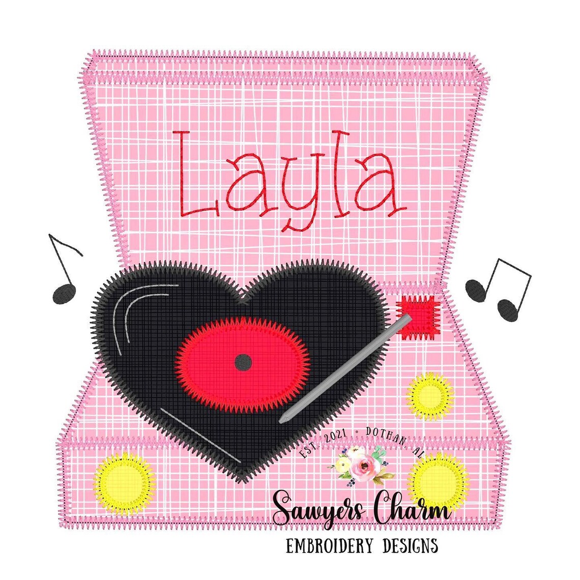 BUNDLE Heart Record Player Bean & Zigzag Stitch Machine - Etsy