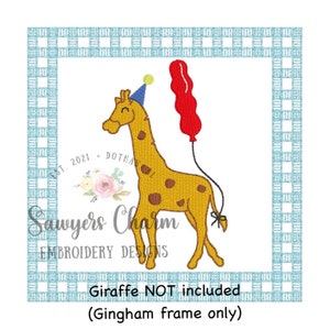 BUNDLE Gingham Monogram Frames, Sketch Stitch Machine Embroidery Design ...