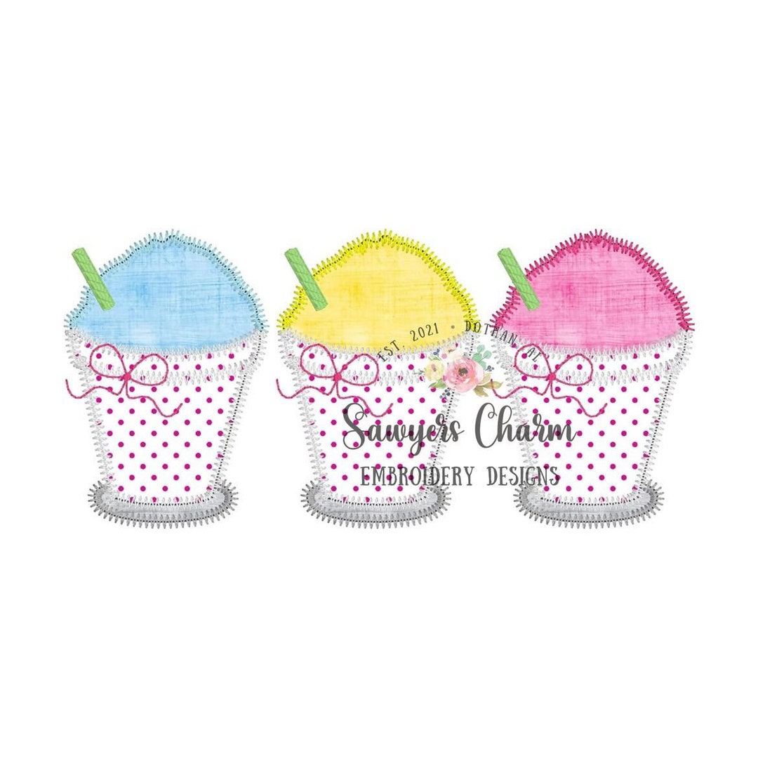 BUNDLE Snoball in Cup With Straw Trio, With/without Bow Bean & Zigzag ...