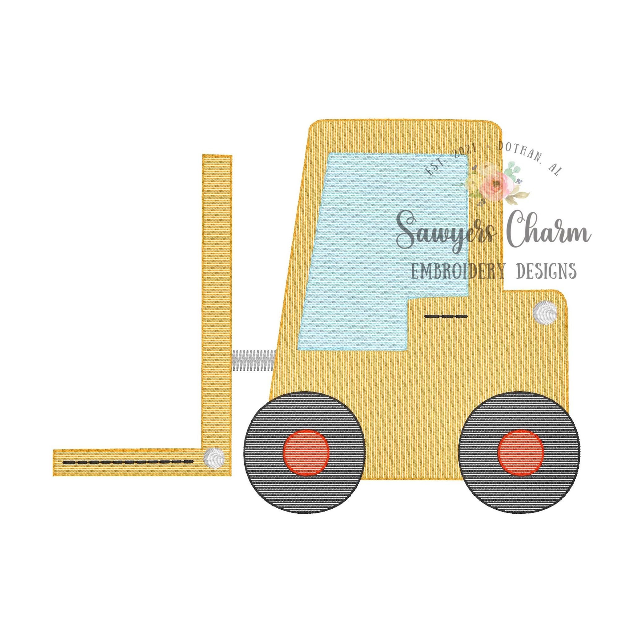 BUNDLE of Sketch Stitch Construction Trucks Machine Embroidery Designs ...