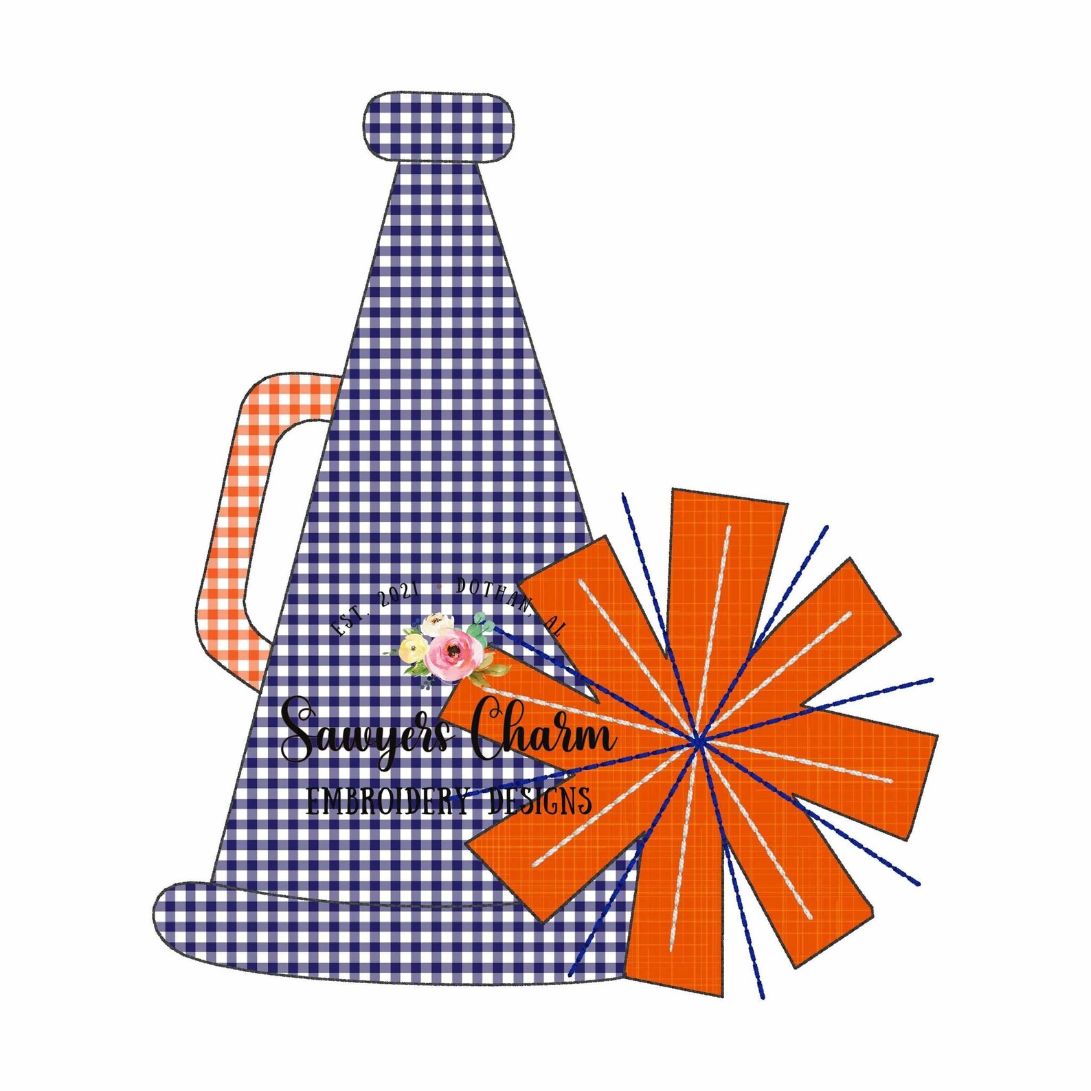 BUNDLE Megaphone With Pompom Bean & Zigzag Stitch Machine Applique ...