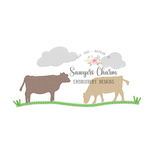 Farm Embroidery Design - Etsy