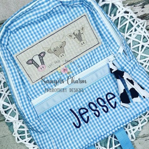 BUNDLE Cow Trio Sketch Stitch Machine Embroidery Design, Farm Animals ...