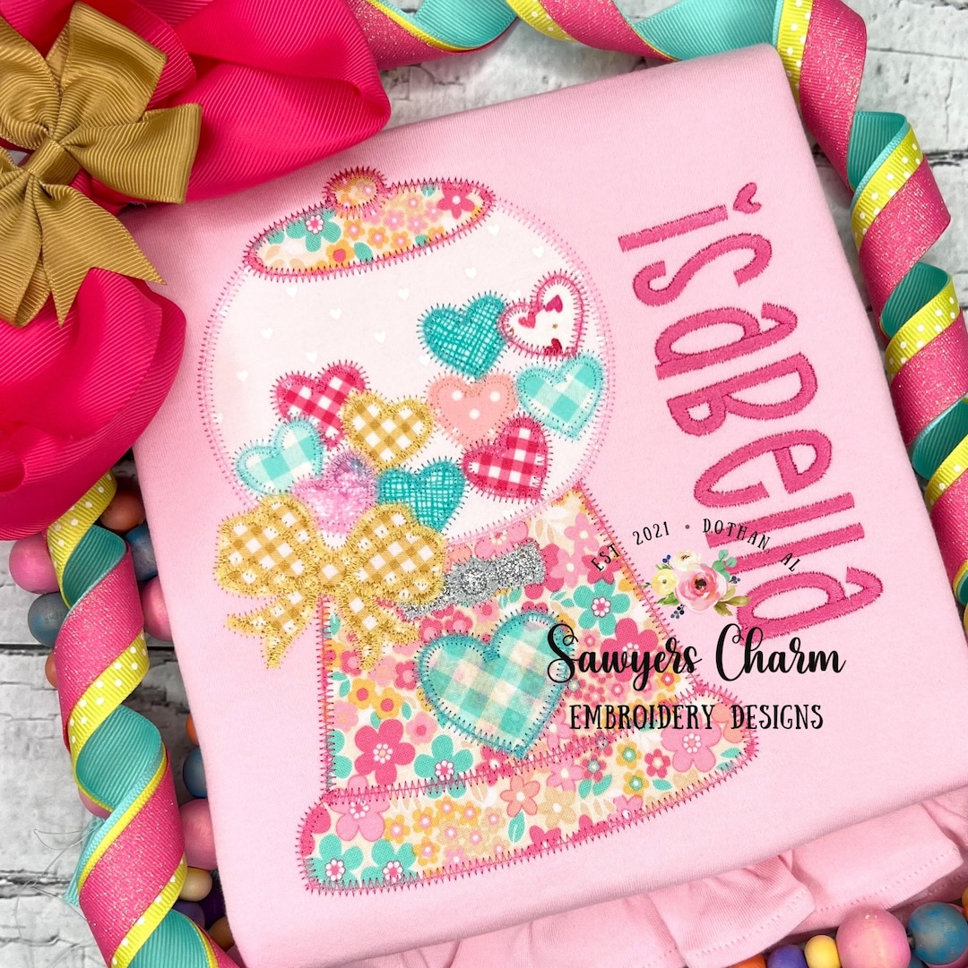 BUNDLE Heart Gumball Machine With Bow Zigzag & Bean Stitch Machine ...