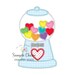 Heart Gumball Machine Zig Zag & Bean Stitch Applique, Embroidery Design ...