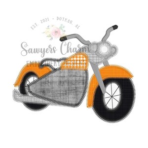 BUNDLE Motorcycle Bean & Zig Zag Stitch Applique, Machine Embroidery ...