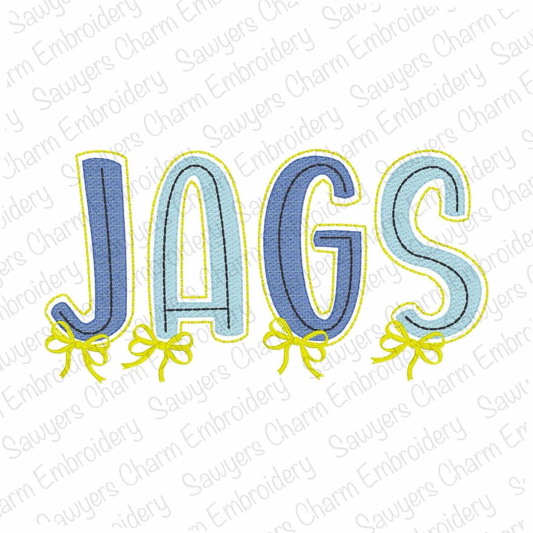 JAGS Sketch Stitch Machine Embroidery Design: Football/sports Mascot ...