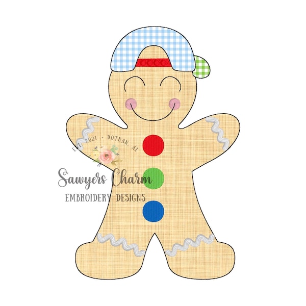Gingerbread Applique - Etsy