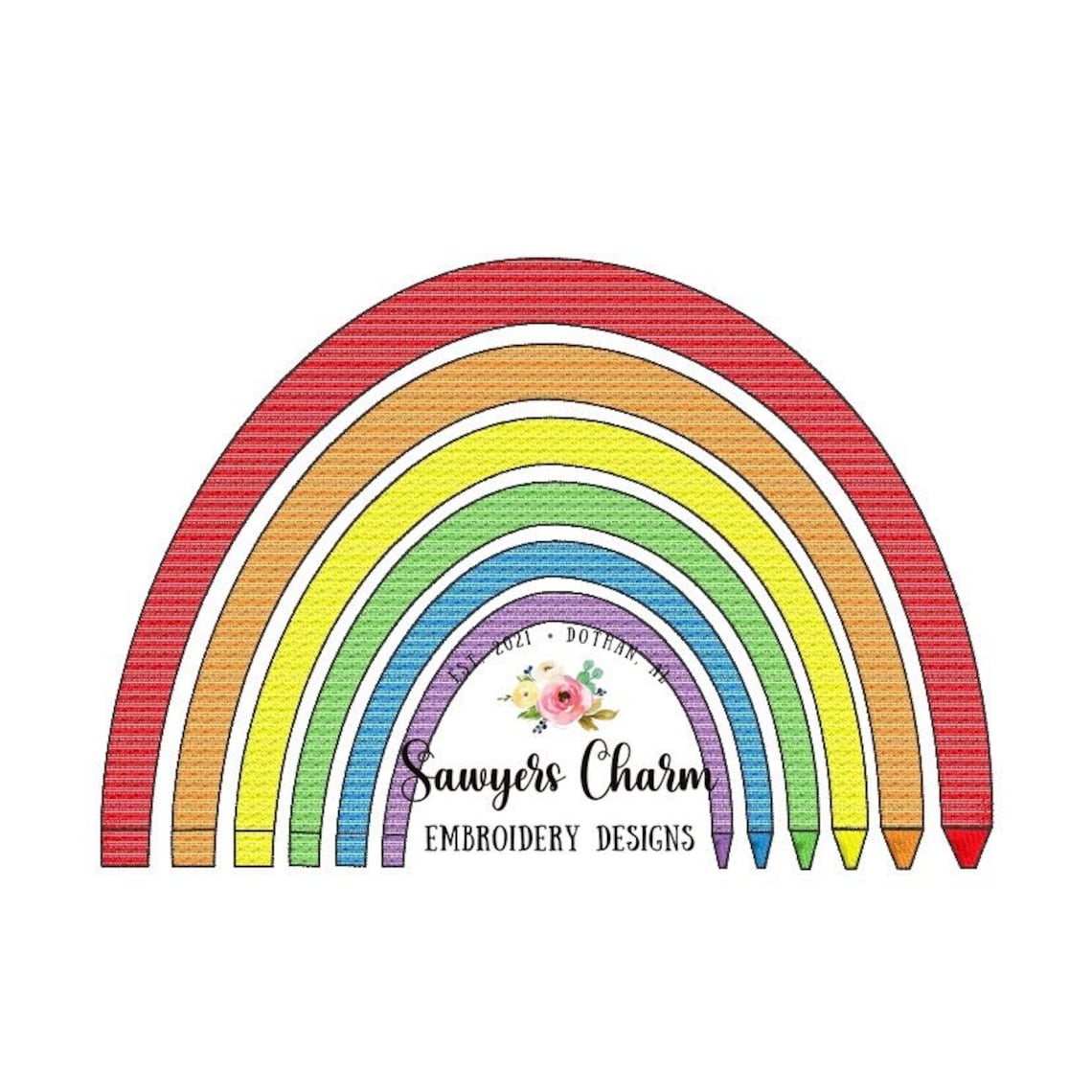 Back to School Crayons Rainbow Sketch Fill Design Machine | Etsy