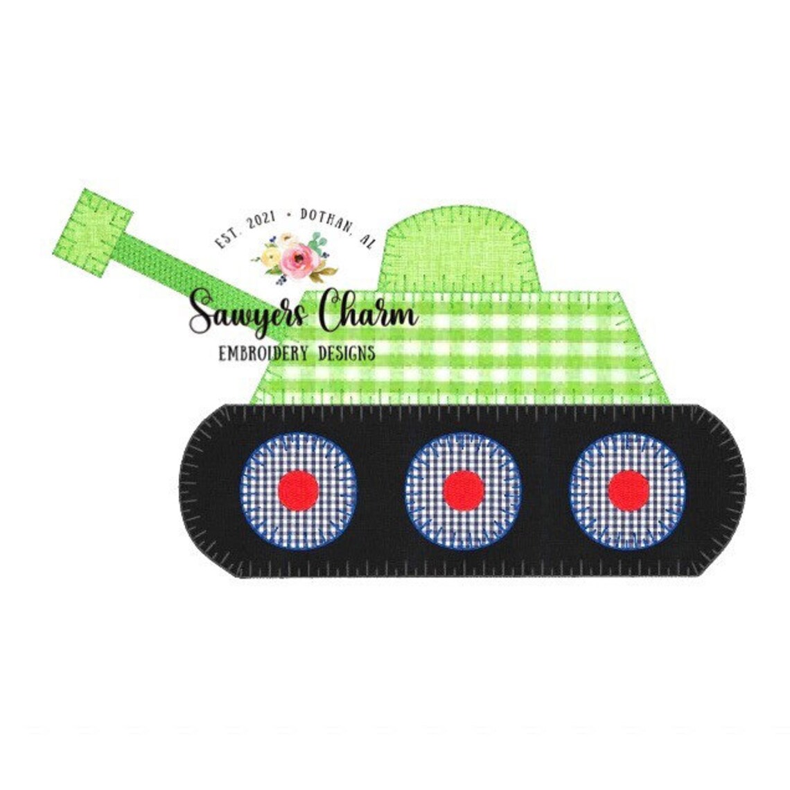 Blanket Stitch Military Army Tank Applique Machine Embroidery - Etsy