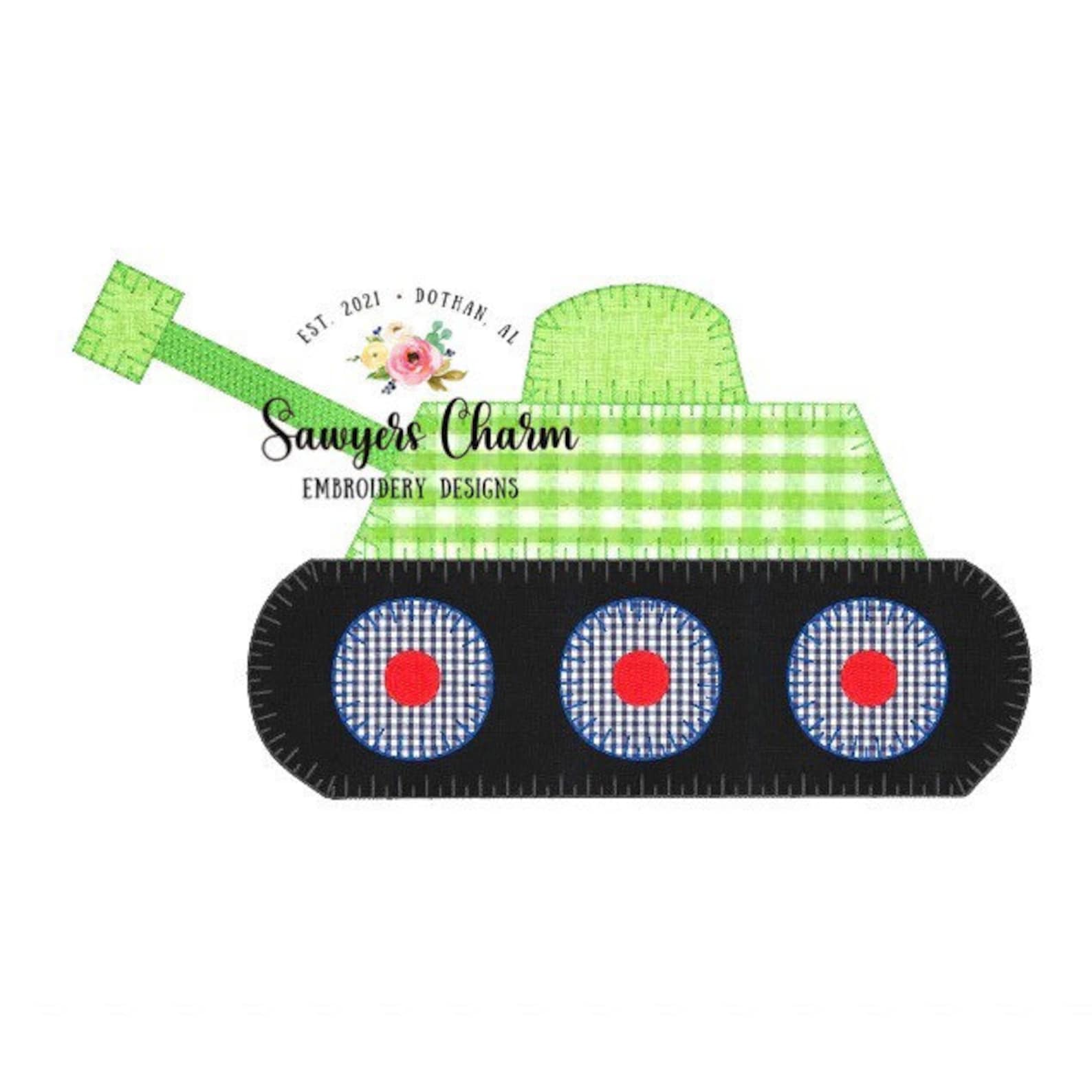 Blanket Stitch Military Army Tank Applique Machine Embroidery - Etsy