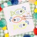 BUNDLE Squiggly Fish in Water With Bubbles Trio With/without Bows, Bean Stitch Machine ...