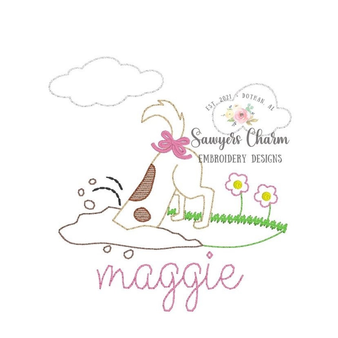 BUNDLE Puppy Dog Digging in Dirt/grass With & Without Bow - Etsy