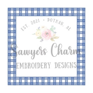 BUNDLE Gingham Monogram Frames, Sketch Stitch Machine Embroidery Design ...