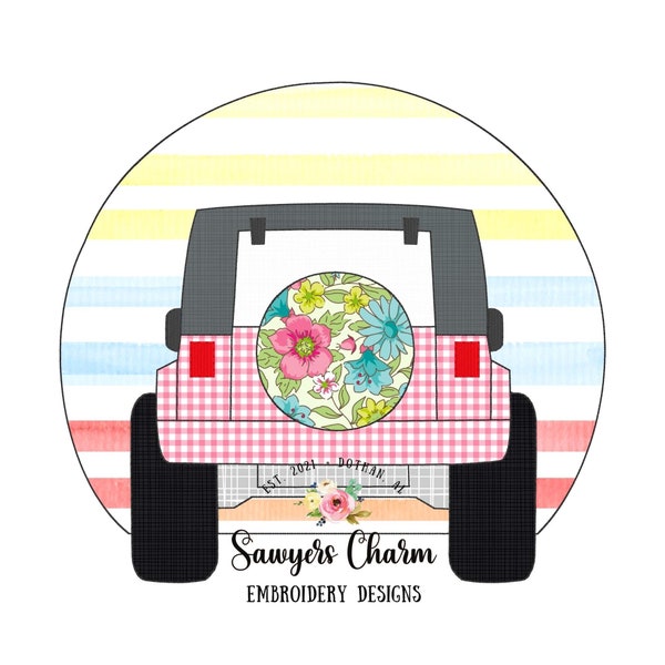 Jeep Embroidery Design - Etsy