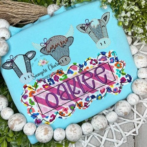 BUNDLE Cow Trio Sketch Stitch Machine Embroidery Design, Farm Animals ...